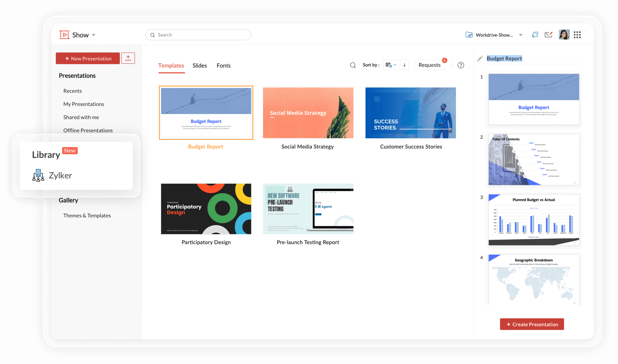 A central presentation repository for your teams