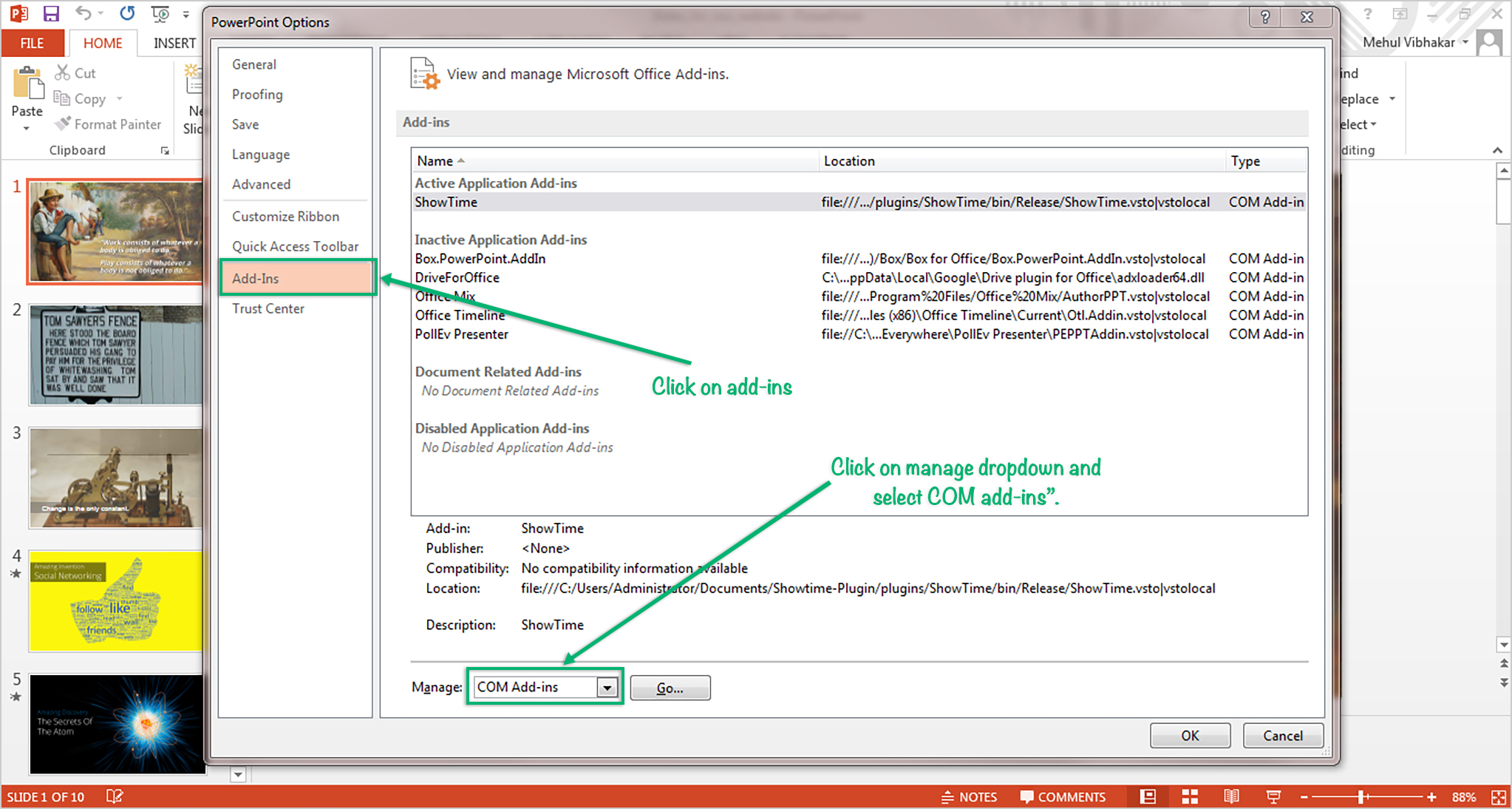 TroubleShooting Issues for PowerPoint Plug-in