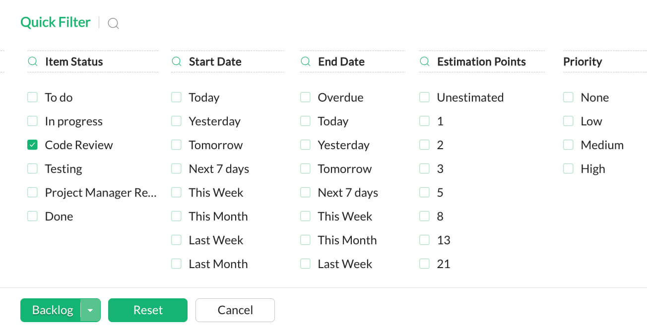 Product Backlog Management | Agile Backlog Software - Zoho Sprints
