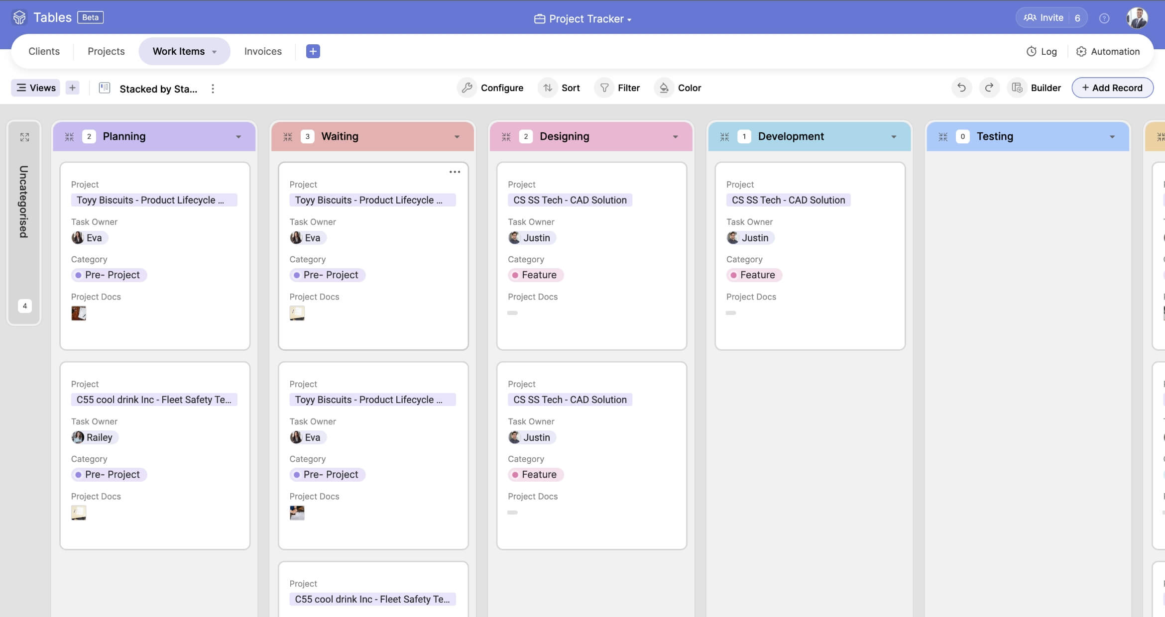 Project Tracker Template | Free & Customizable | Zoho Tables