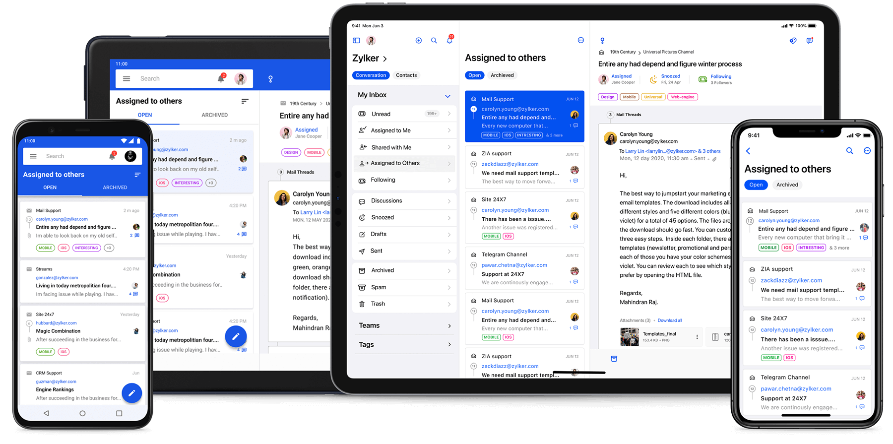 グループメール管理・対応ツール | TeamInbox by Zoho Mail
