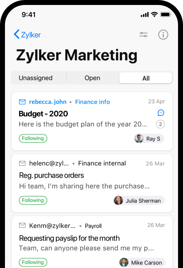 Shared Inbox Tool For Teams Teaminbox By Zoho Mail