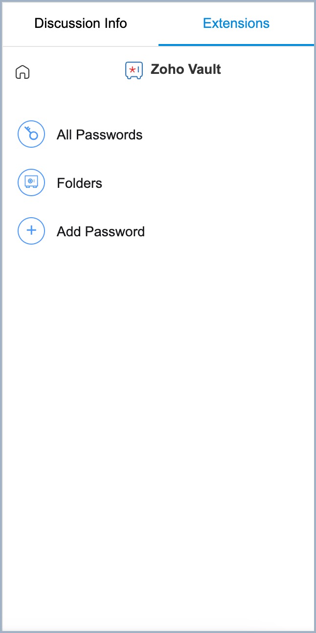 Integration with Zoho Vault | Zoho TeamInbox Integration with Zoho Vault | Zoho TeamInbox