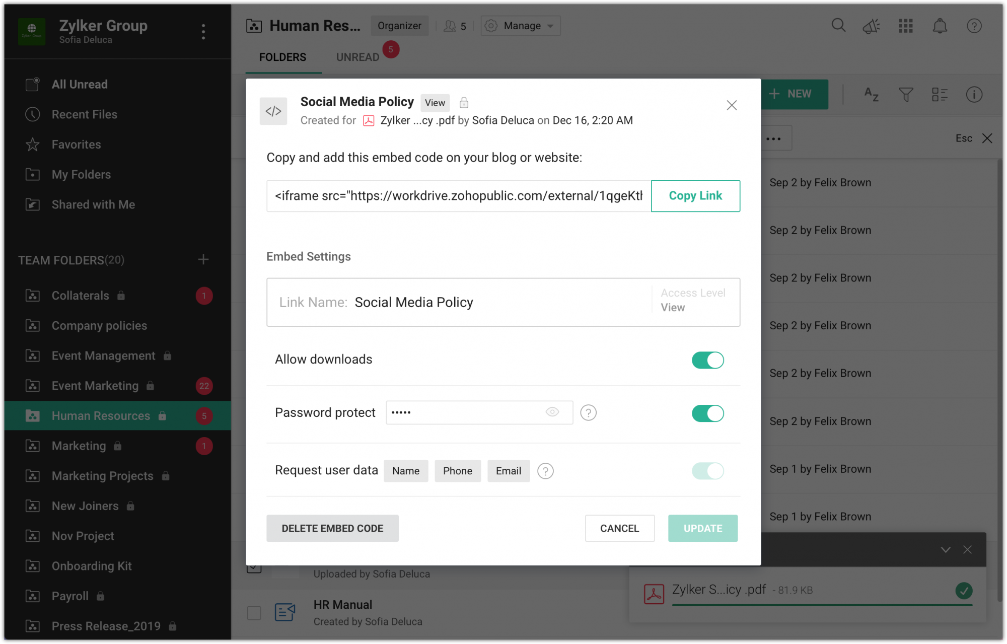 What's New in Zoho WorkDrive