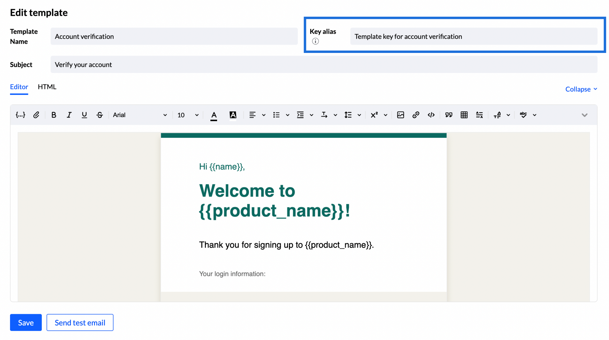 Templates for Transactional emails