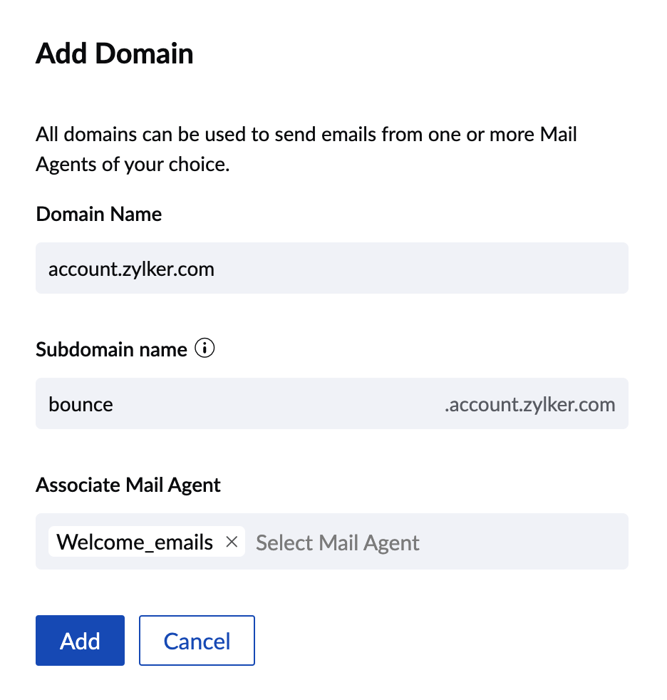 Domain Addition & Verification | ZeptoMail