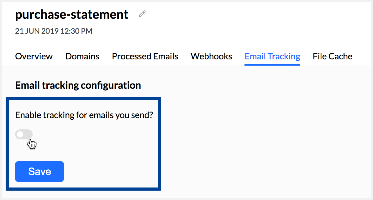 Transactional Email Tracking Configuration | Zoho ZeptoMail