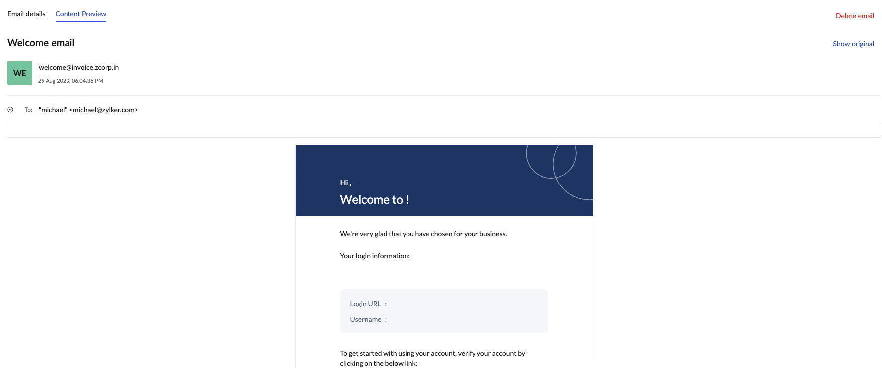 Processed Emails | Triggered Email Logs | Zoho ZeptoMail