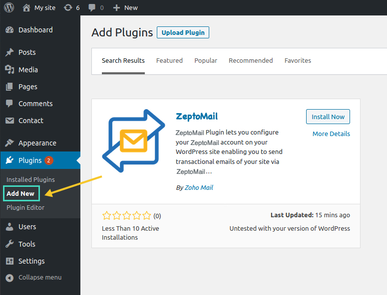 Send Transactional Emails from WordPress website | ZeptoMail