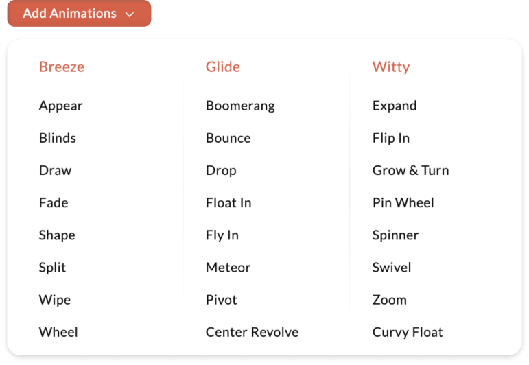 Complete features list - Zillum - Zoho